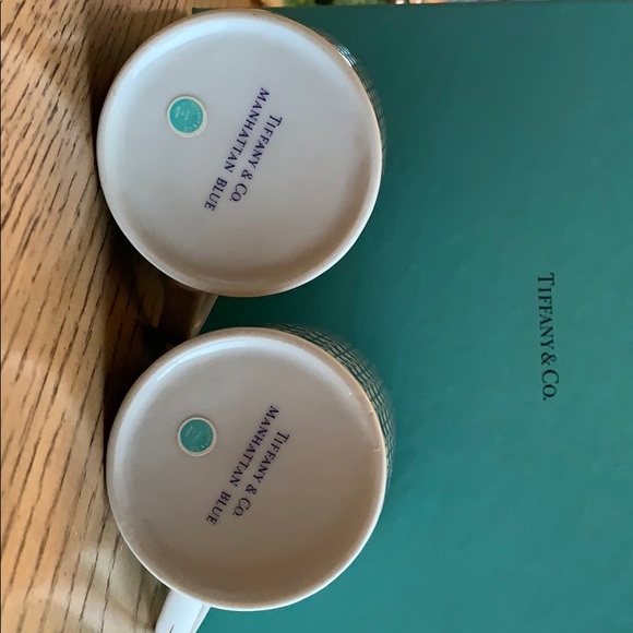 Tiffany & Co. | Dining | Rare Tiffany Co Manhattan Blue Coffee Mugs ...
